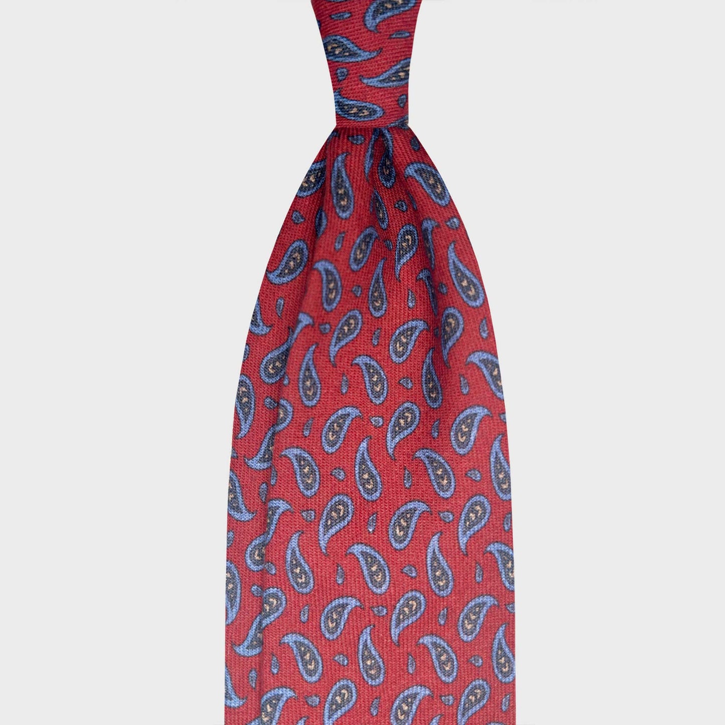 Cherry Red Paisley Wool Ties Handmade in Italy – Wools Boutique Uomo