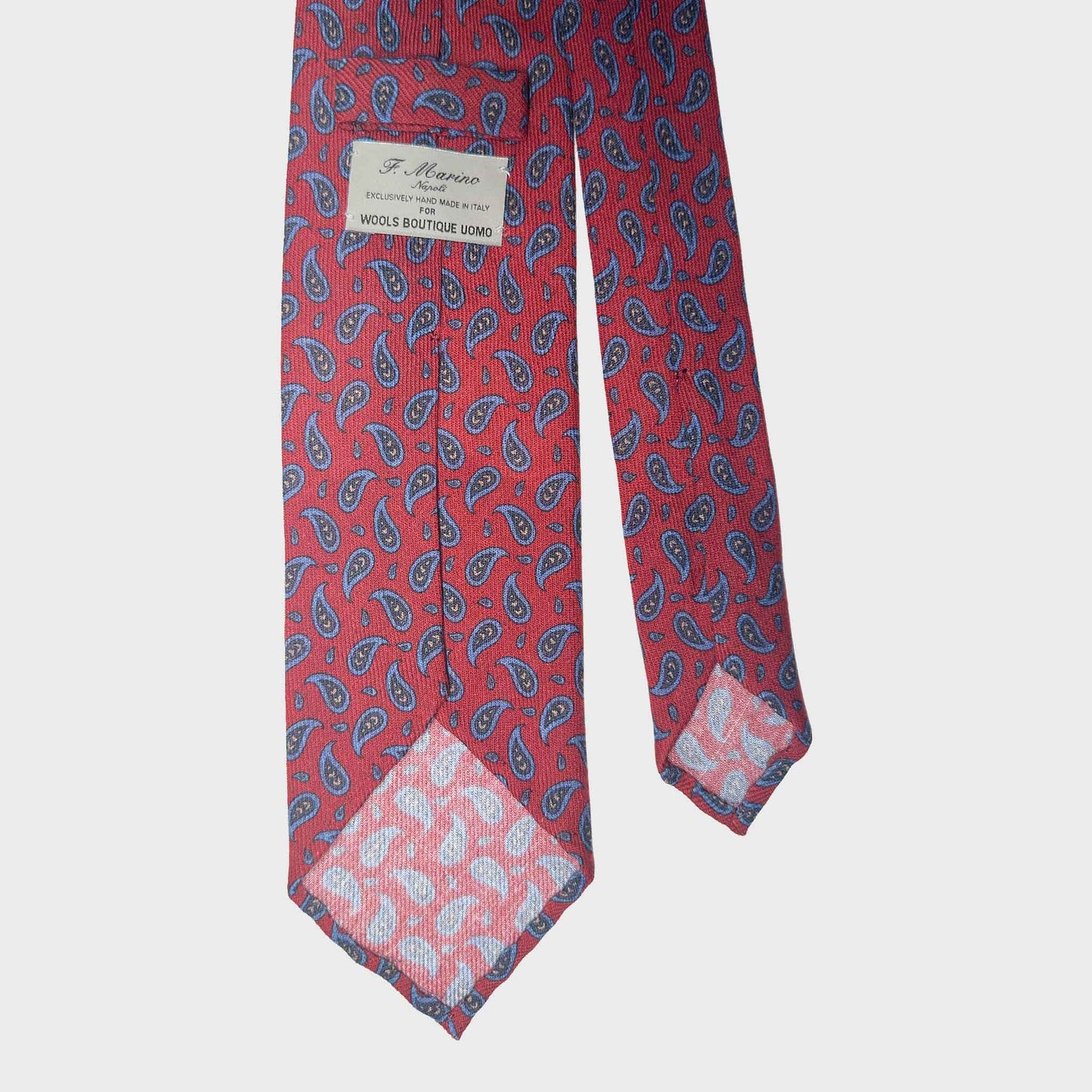 Cherry Red Paisley Wool Ties Handmade in Italy – Wools Boutique Uomo