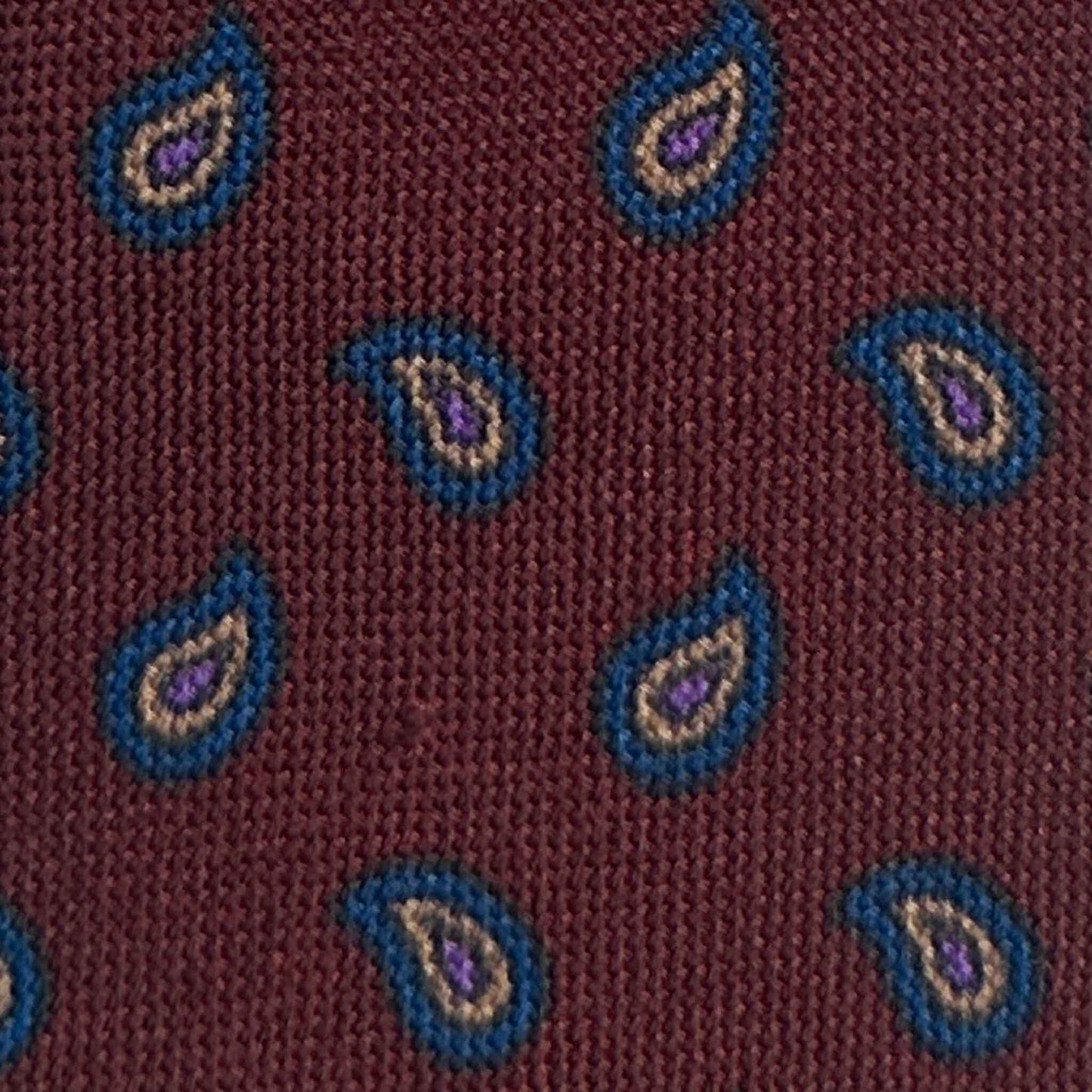 Classic Burgundy Red Paisley Wool Ties Handmade in Italy – Wools ...