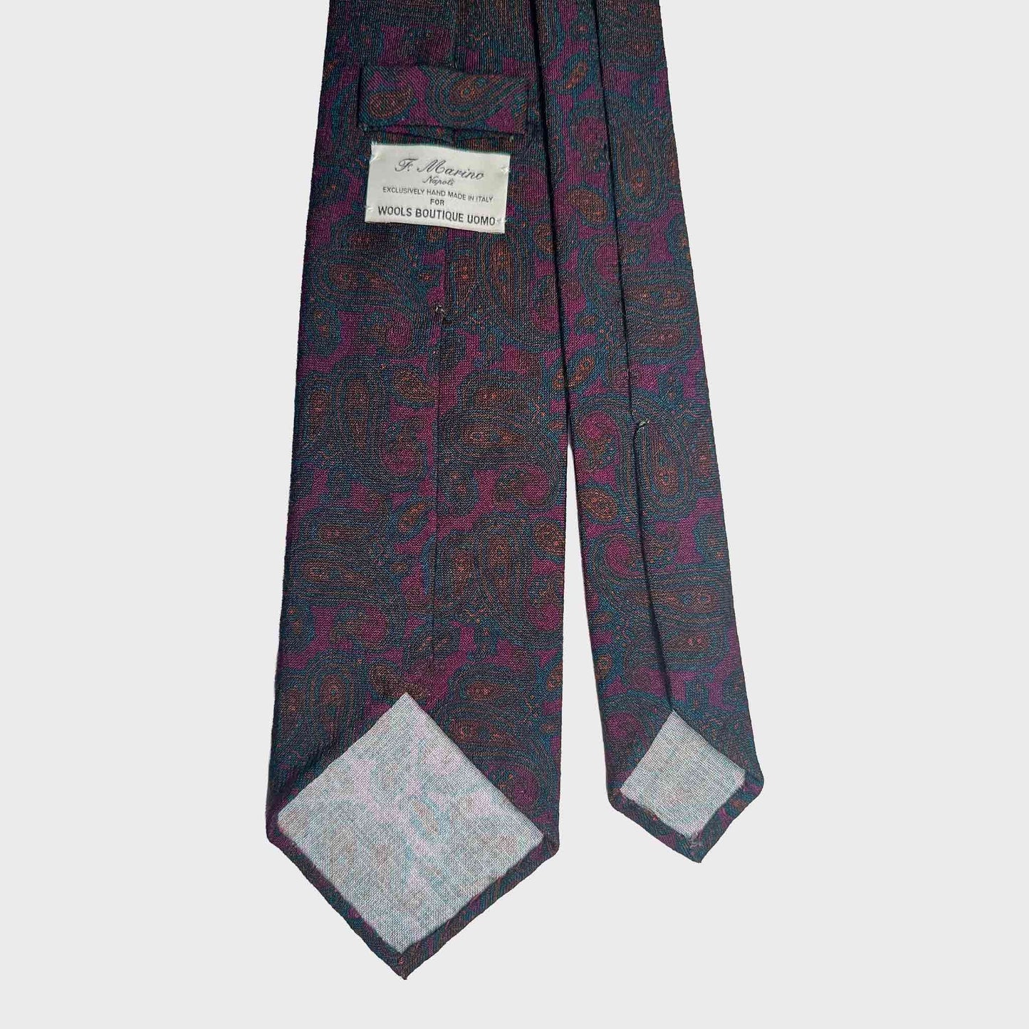 Purple Paisley Wool Ties Hand Made in Italy – Wools Boutique Uomo
